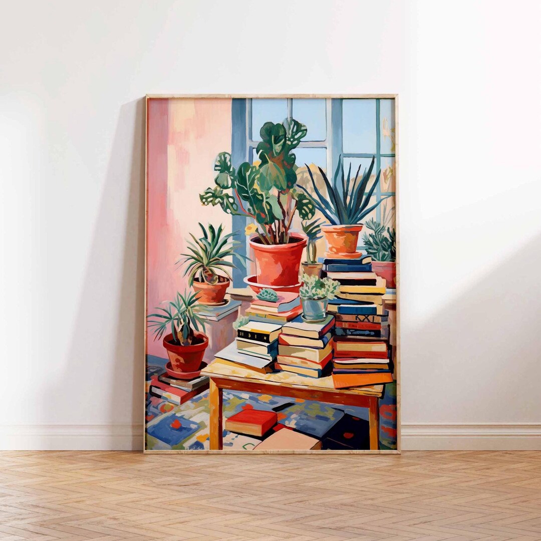 Vintage Bookshop Poster Book Shop Print Reading Gift Retro Book Lovers ...