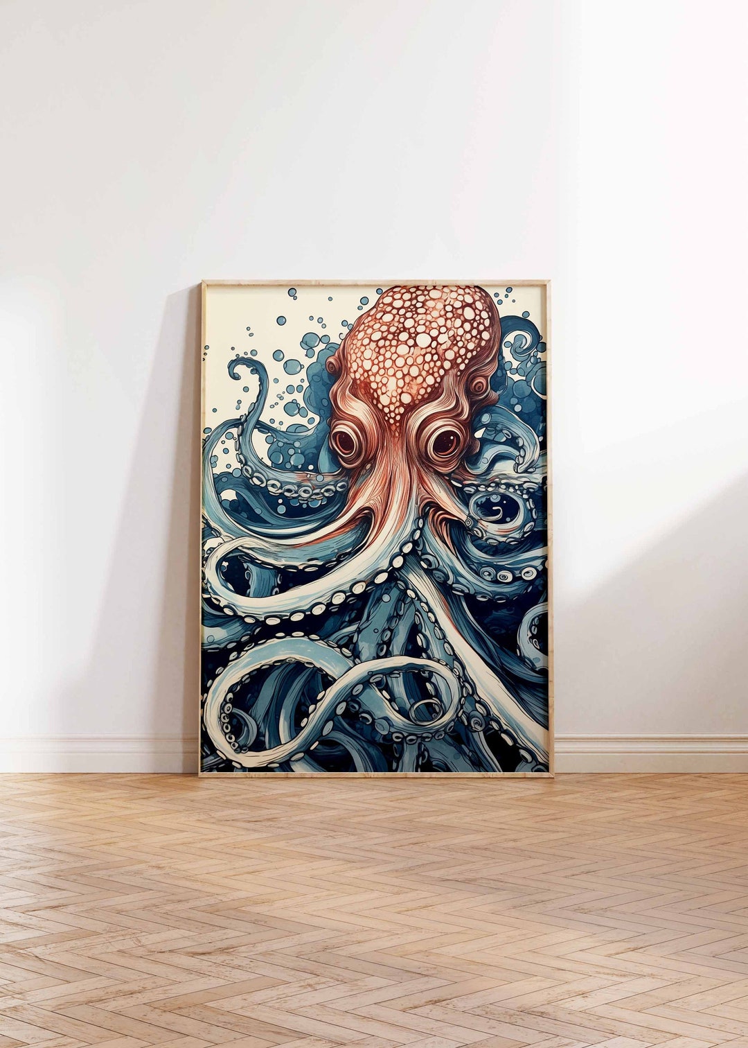 Vintage Octopus Art Print Octopus Poster Sea Life Art Vintage Octopus ...