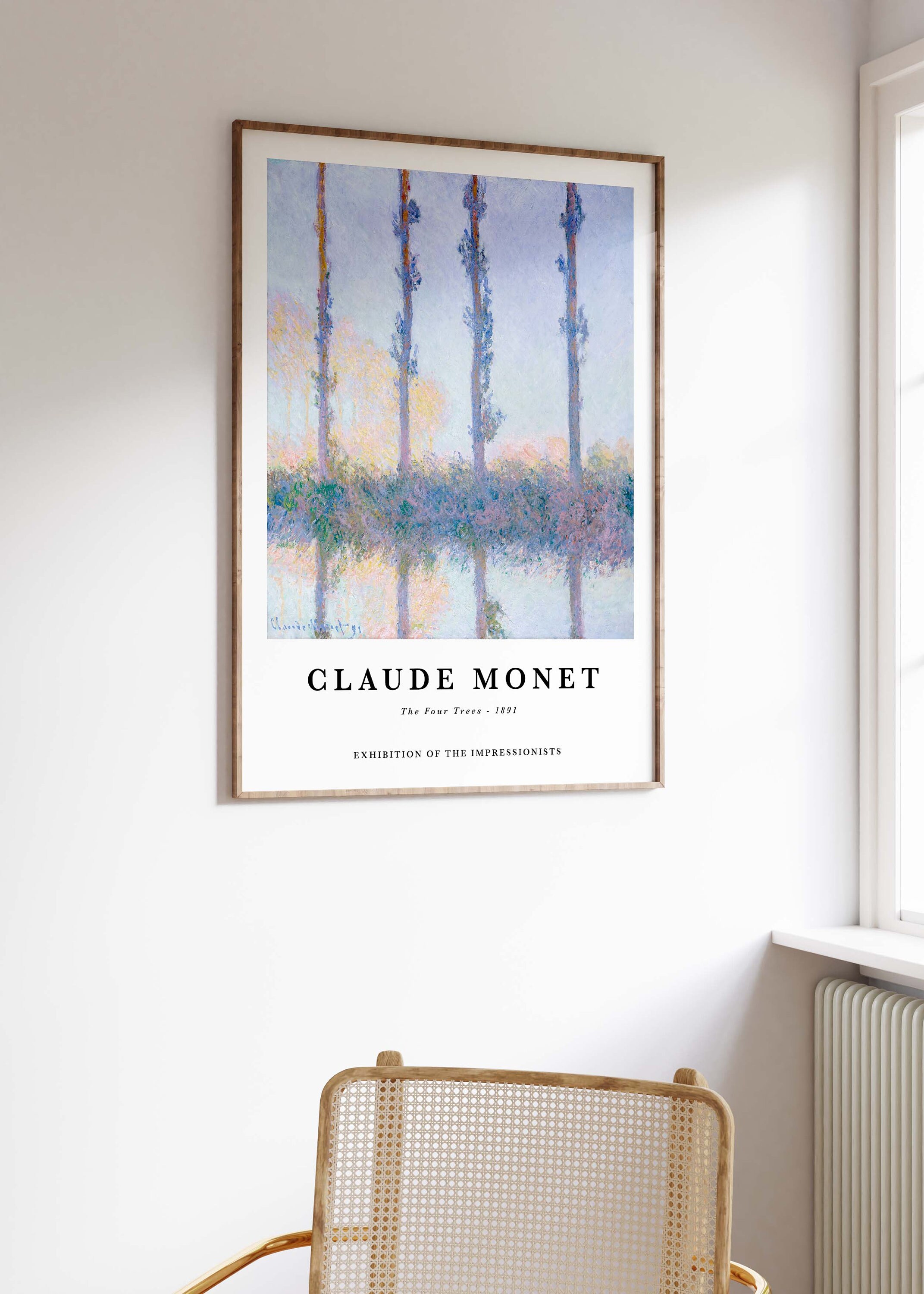 Claude Monet Print the Four Trees Print Monet Art Poster - Etsy