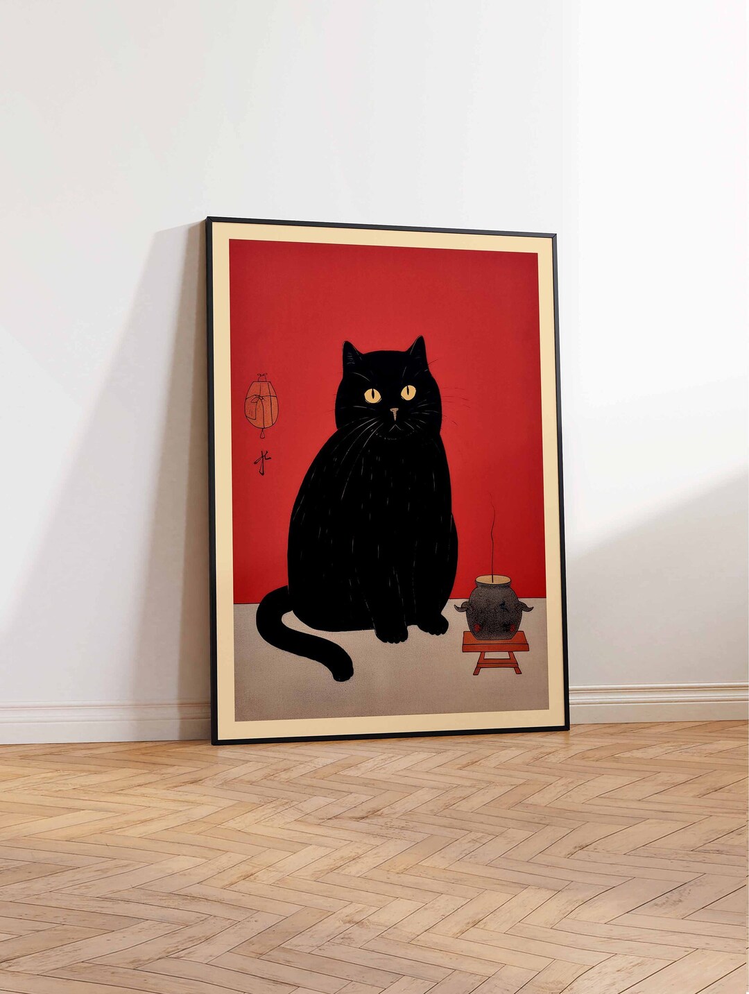 Vintage Japanese Print Vintage Cat Art Print Japanese Cat Art Poster ...