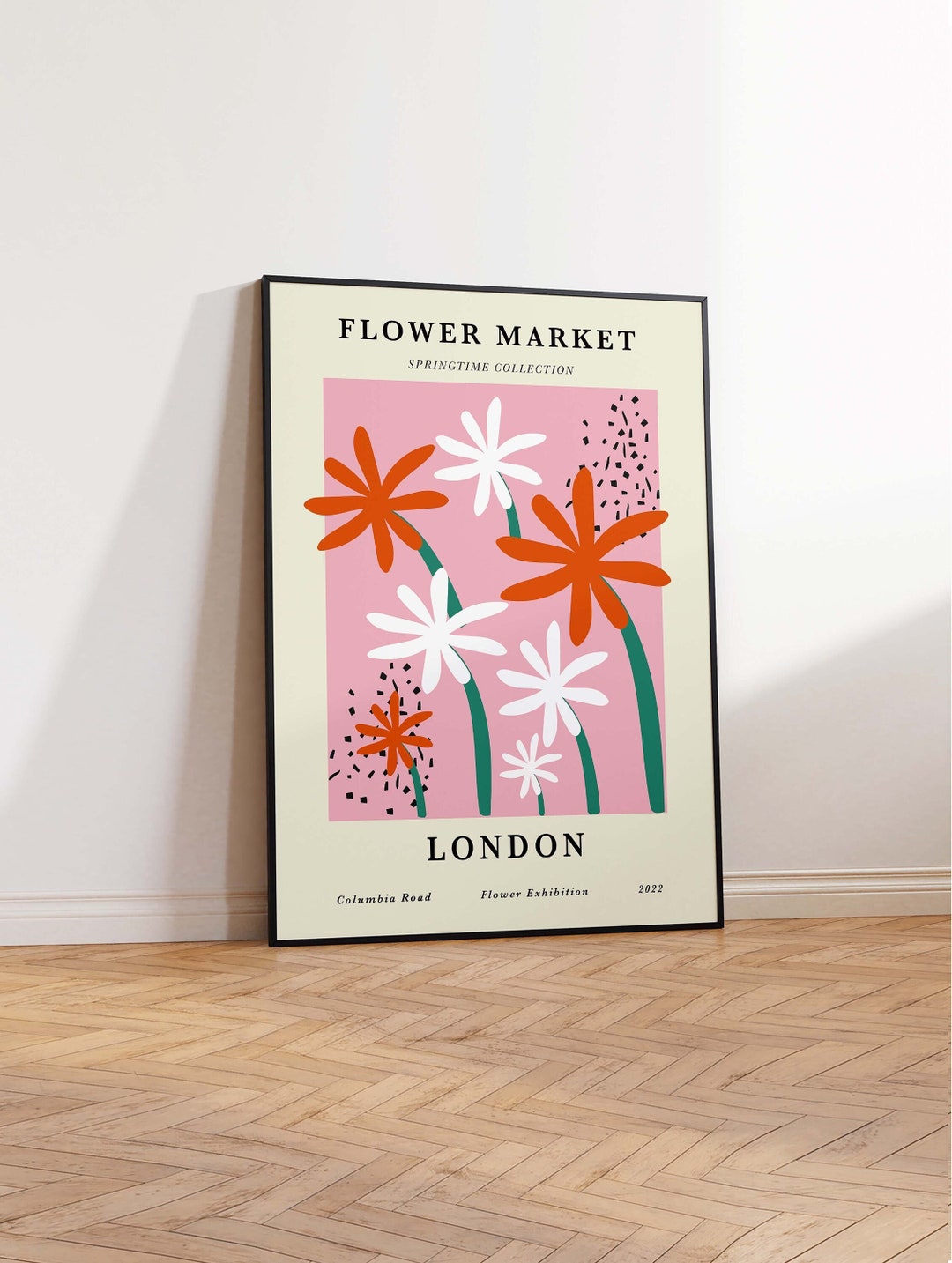 Flower Market London, Flower Market Print, Flower Market Poster, Floral ...