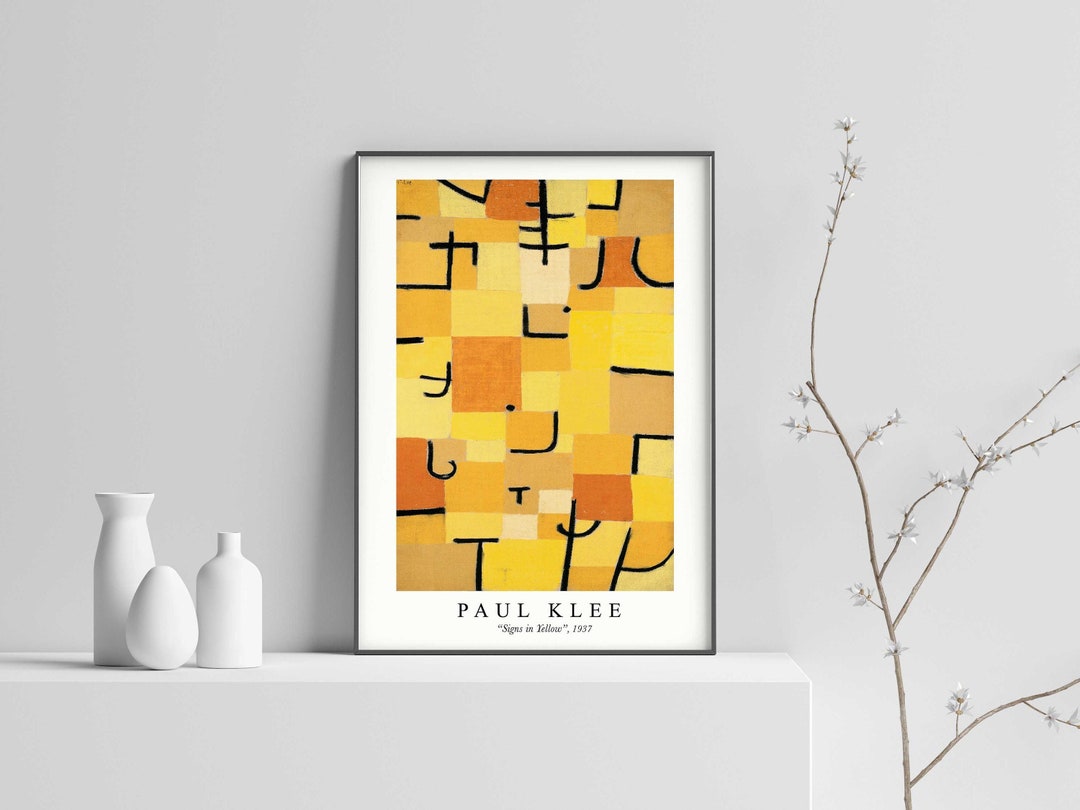 Paul Klee Art Poster Signs in Yellow Abstract Print - Etsy