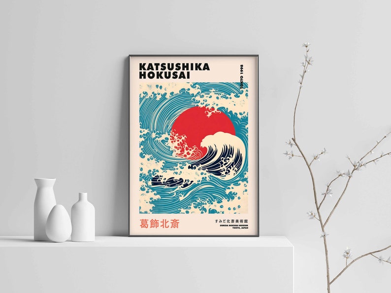 Hokusai Art Print, Hokusai Waves Print, Hokusai Poster, Japanese Waves ...