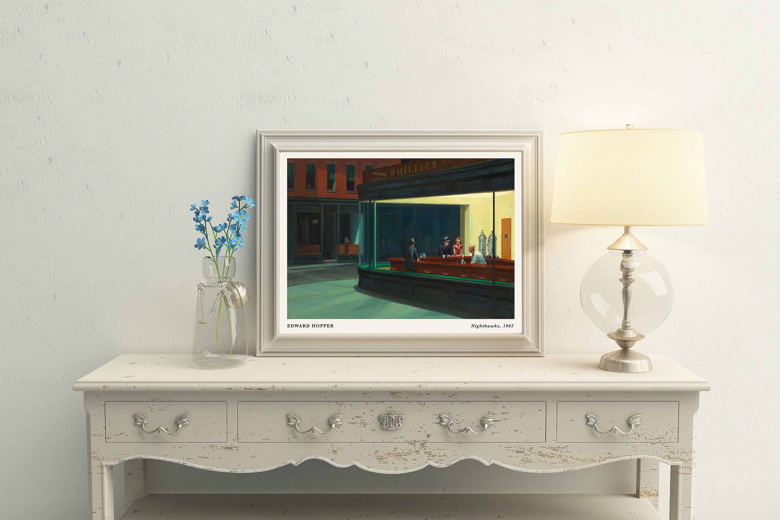 Edward Hopper Nighthawks Art Print, Hopper Nighthawks Poster, Hopper ...