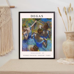 Degas Art Print, Degas Blue Dancers, Vintage Art Print, Degas ...