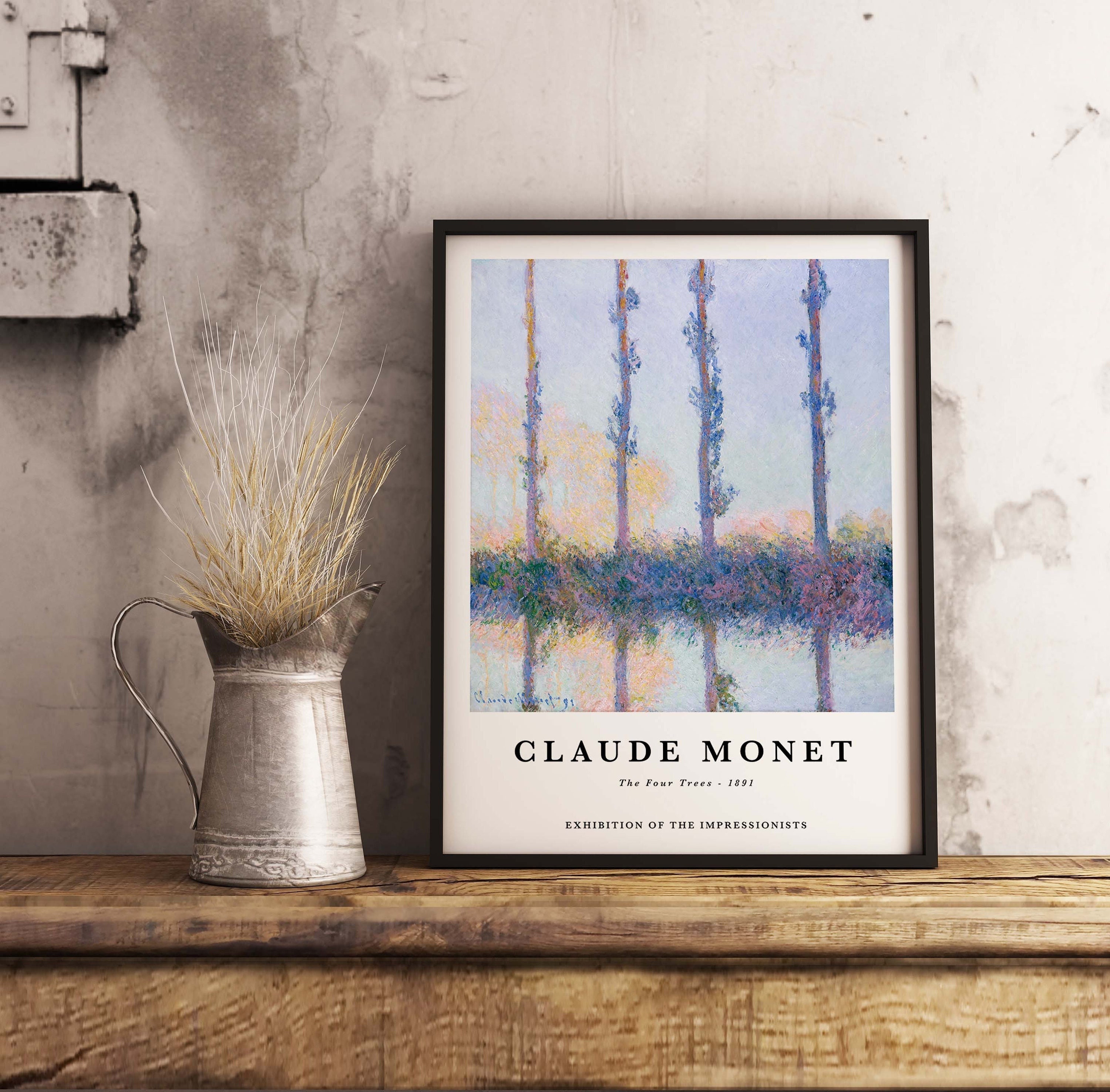 Claude Monet Print the Four Trees Print Monet Art Poster - Etsy