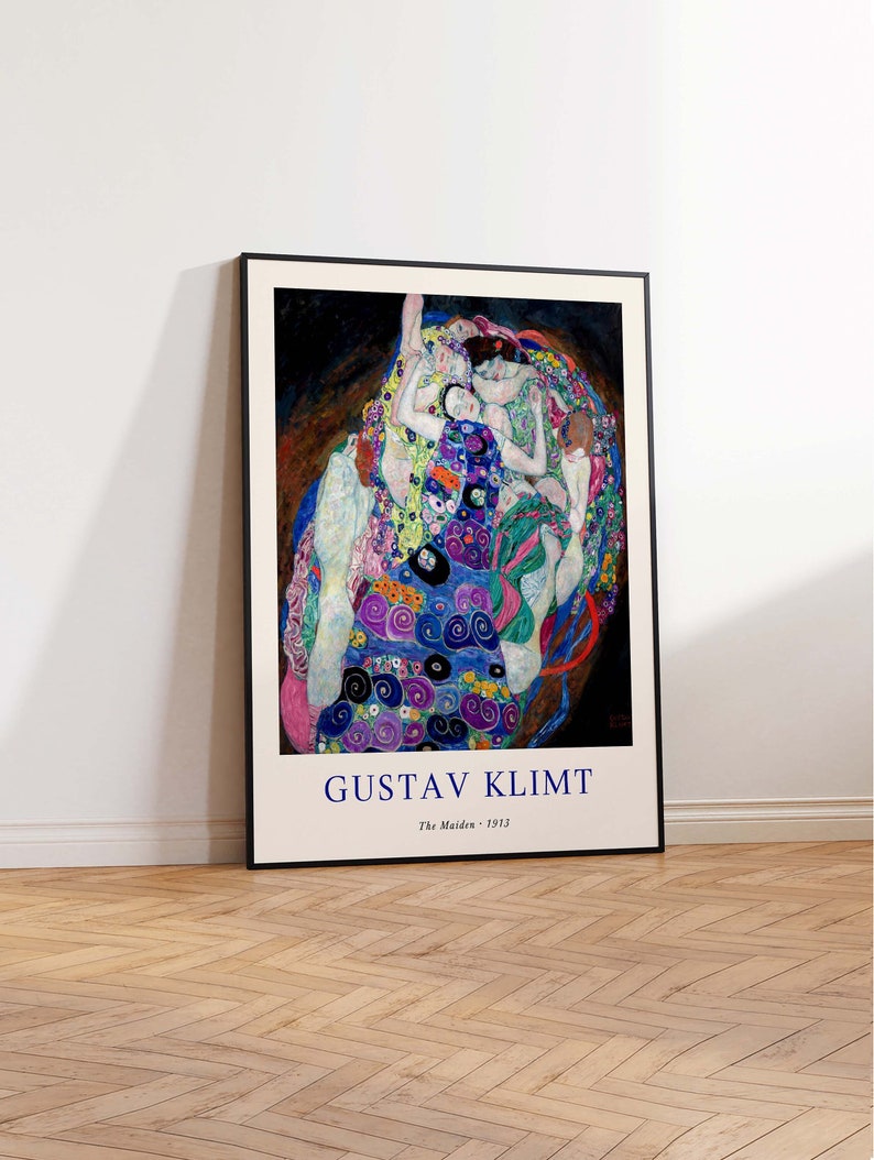 Gustav Klimt the Maiden, Gustav Klimt Art Print, Klimt Virgin Poster ...