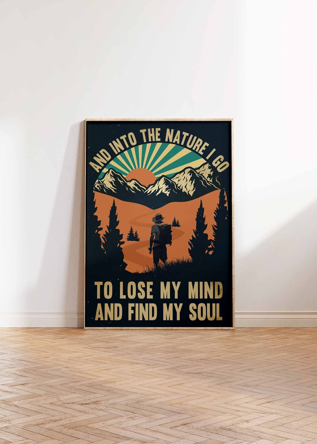 Vintage Poster, Nature Poster, Traveler Poster, Nature Art Print, Into ...