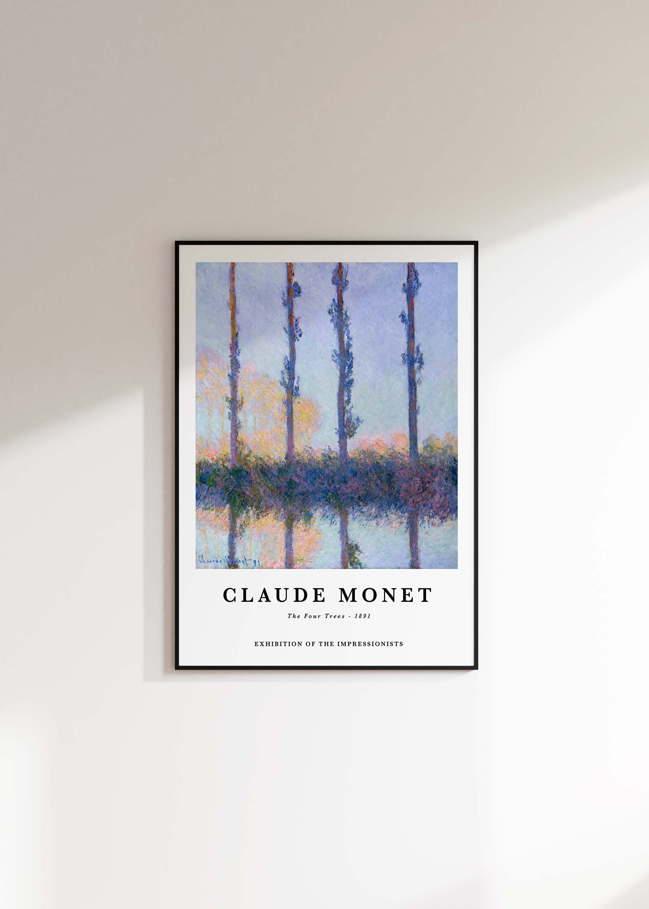 Claude Monet Print, the Four Trees Print, Monet Art Poster, Monet ...