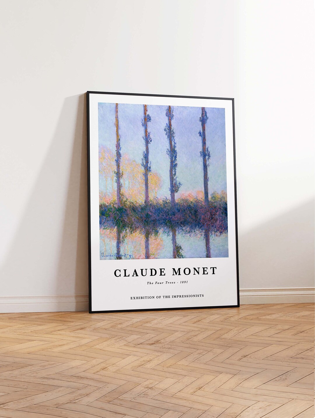 Claude Monet Print, the Four Trees Print, Monet Art Poster, Monet ...
