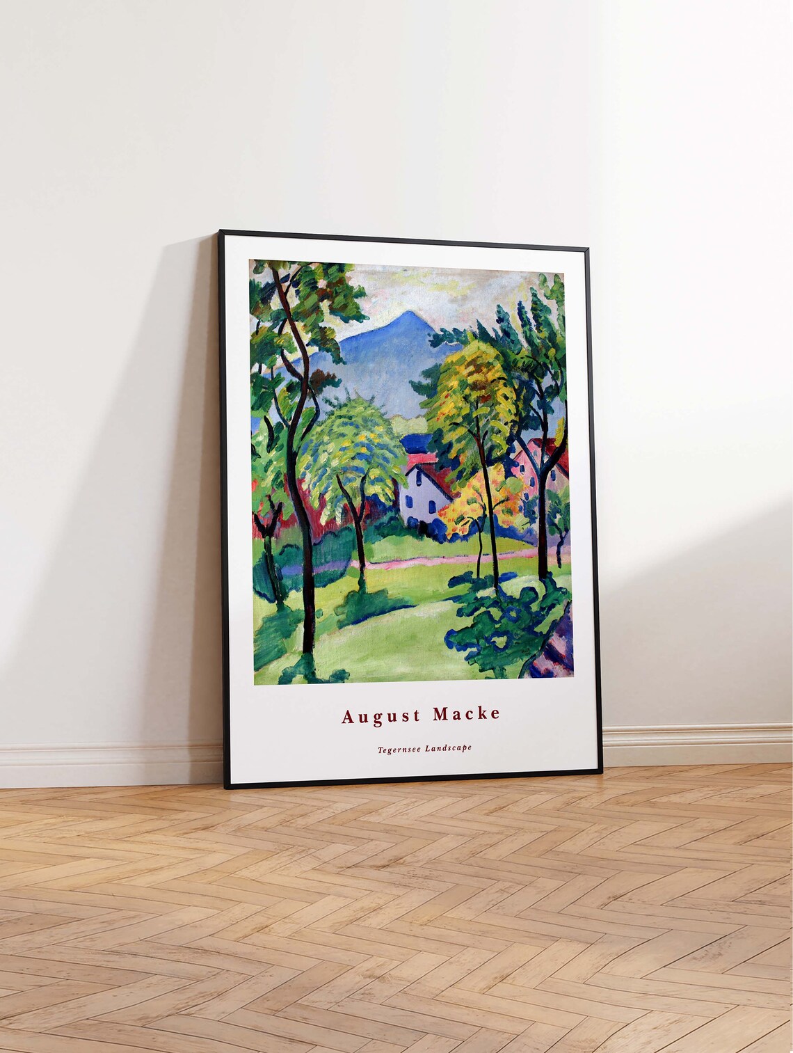August Macke Tegernsee Landscape, Macke Vintage Art, Macke Watercolour ...
