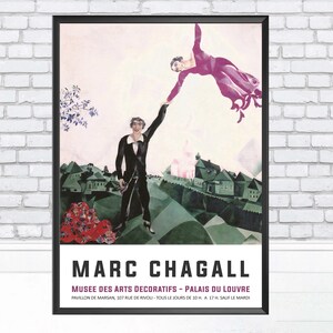 Marc Chagall Art Print, Chagall Print, the Promenade 1917, Modern Art ...