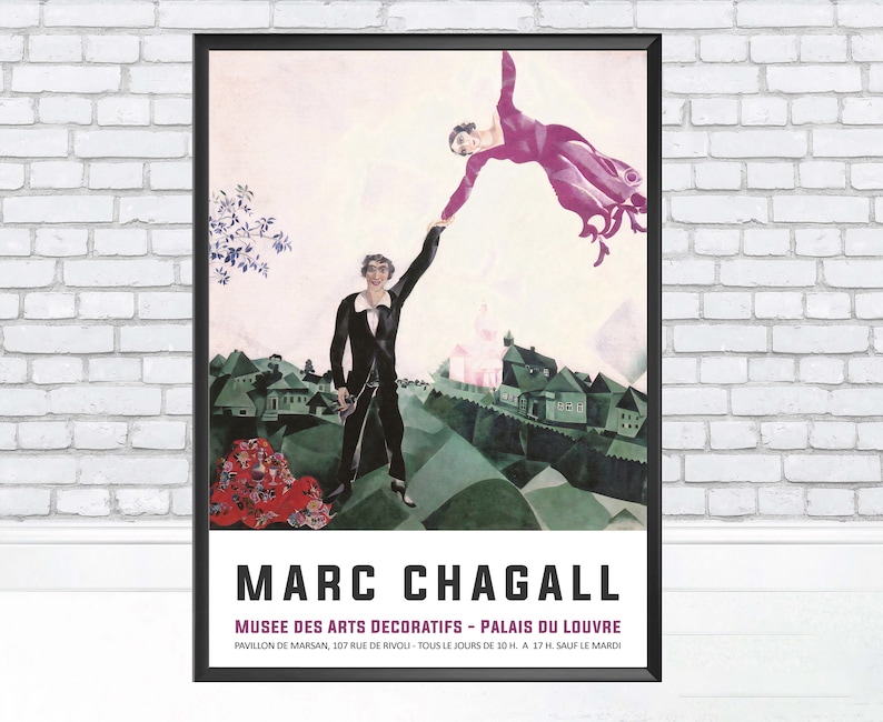 Marc Chagall Art Print Chagall Print the Promenade 1917 | Etsy
