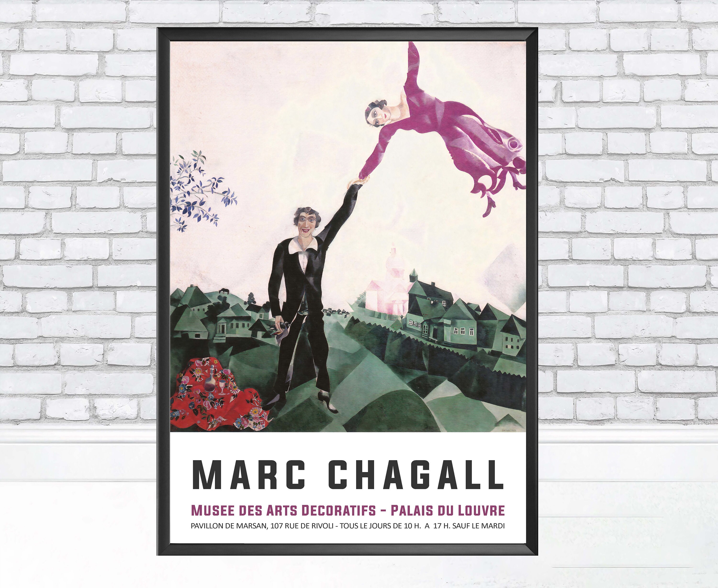 Marc Chagall Art Print Chagall Print the Promenade 1917 - Etsy