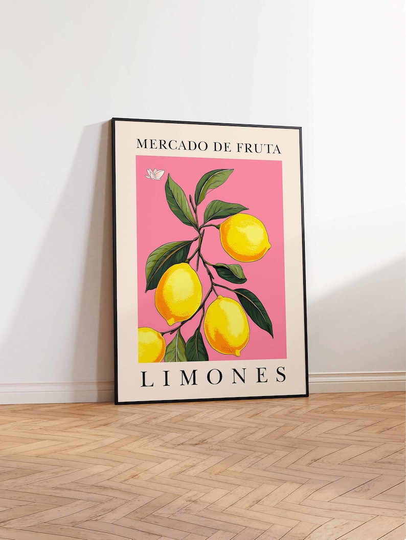 Fruit Market Lemons, Fruit Market Print, Fruit Market Poster, Lemon ...