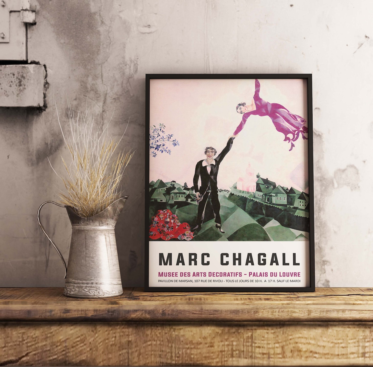 Marc Chagall Art Print Chagall Print the Promenade 1917 | Etsy