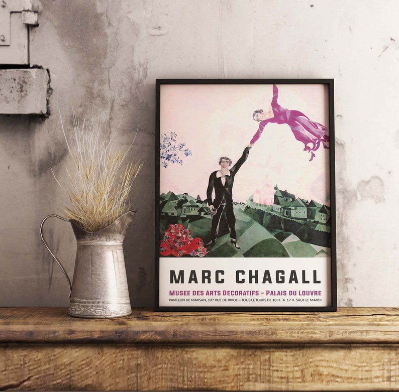 Marc Chagall Art Print Chagall Print the Promenade 1917 | Etsy