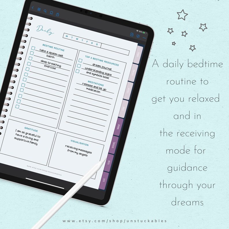My Digital Dream Journal, Digital Planner, Dream Tracker, Instant ...