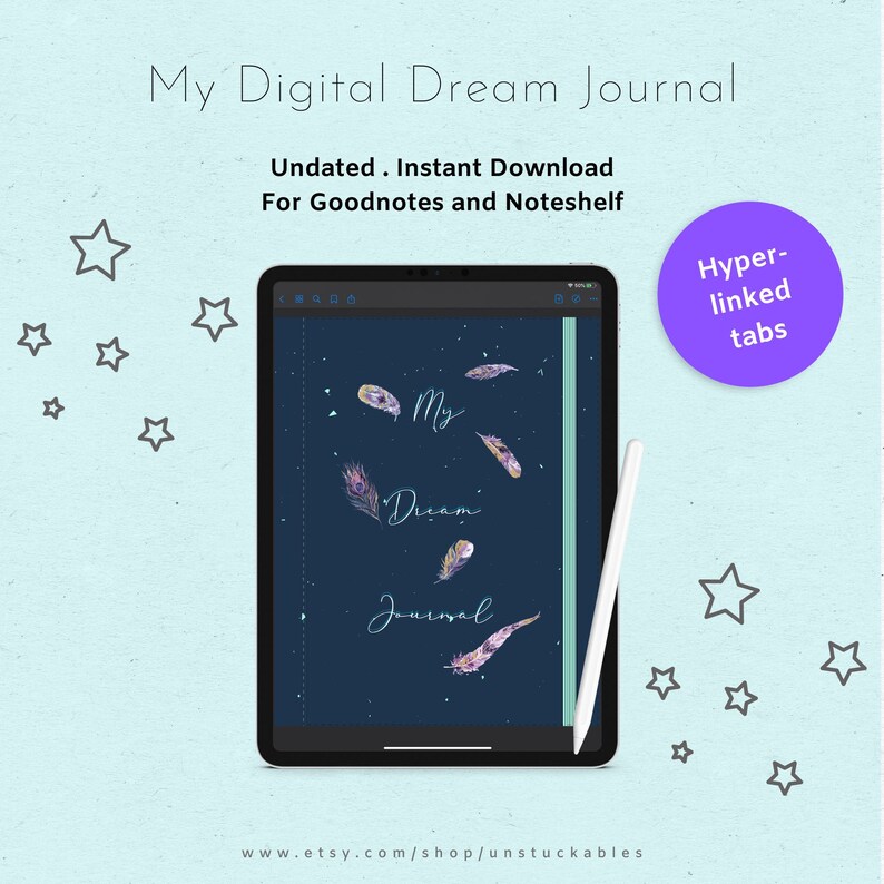 My Digital Dream Journal, Digital Planner, Dream Tracker, Instant ...
