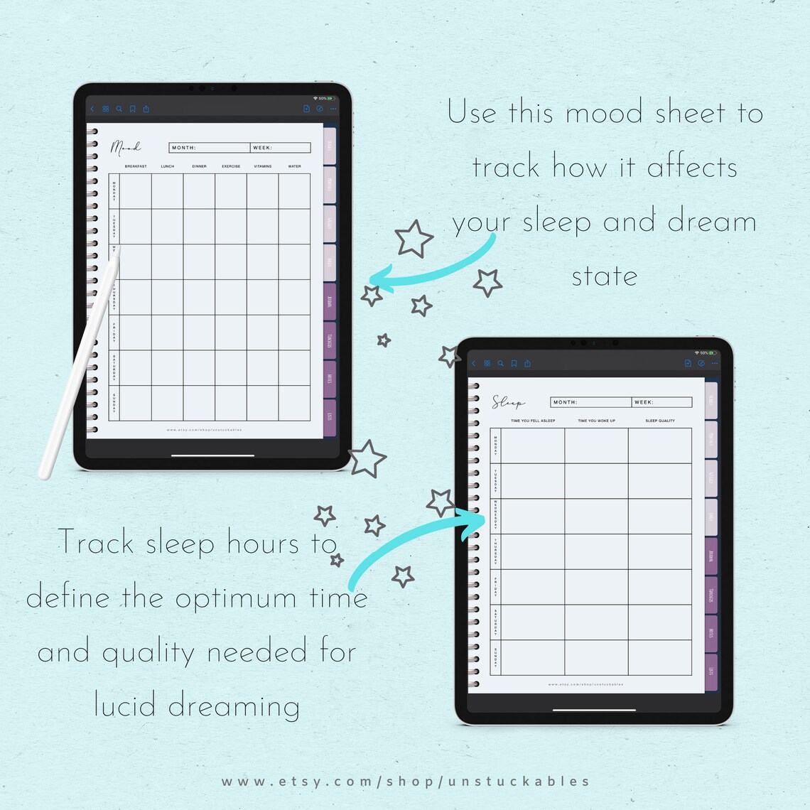 My Digital Dream Journal Digital Planner Dream Tracker - Etsy