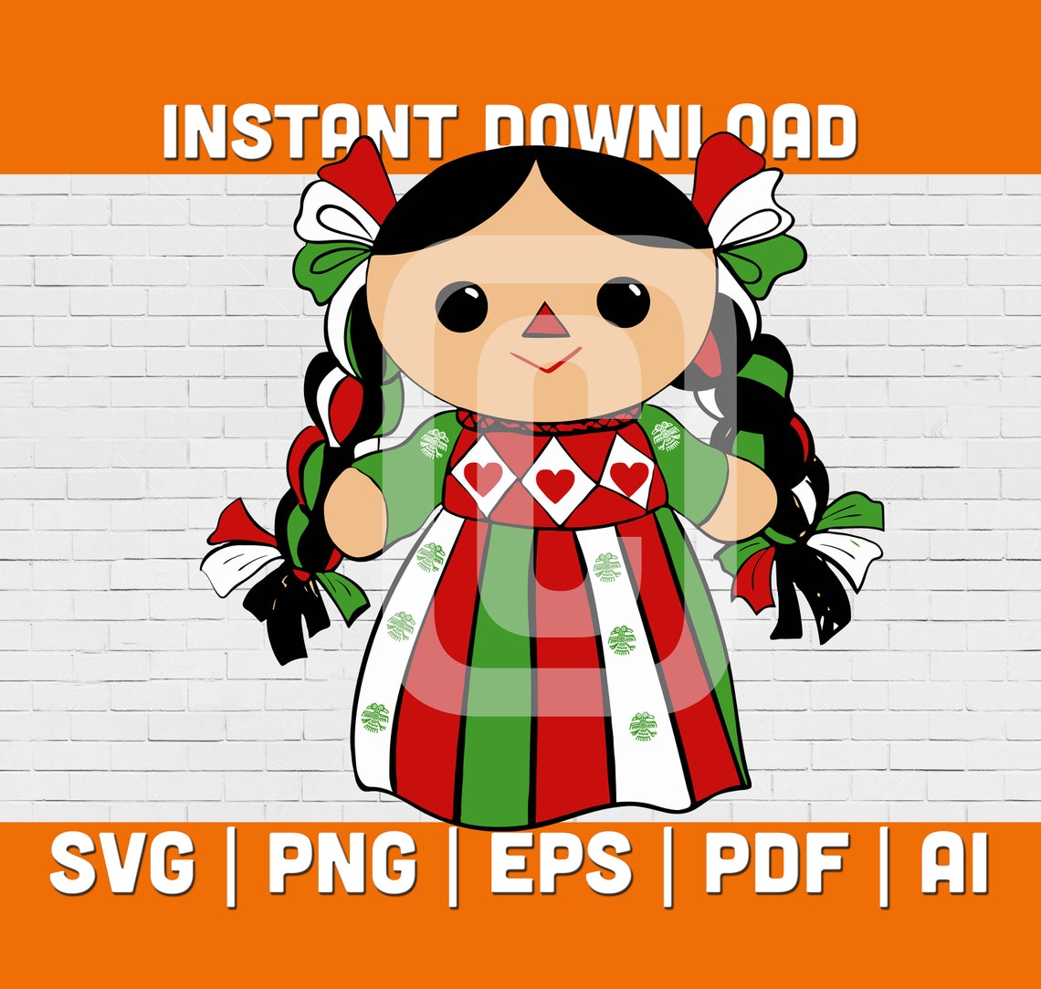 Mexican Doll SVG, Mexican Maria Doll, Rag Doll Svg, Mexican Doll ...