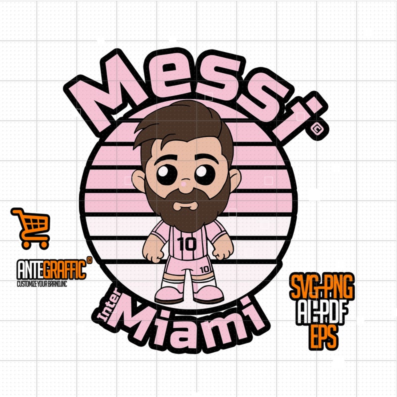 Messi Inter Miami: Descarga Digital SVG Png Eps Pdf - Etsy