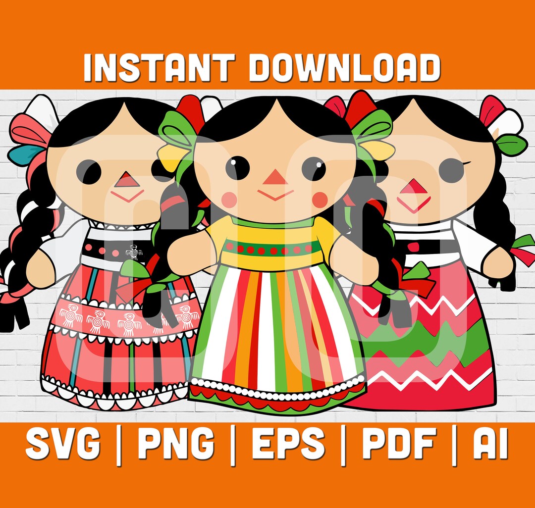 10 Mexican Doll SVG, mexican maria doll, rag doll svg, mexican doll ...