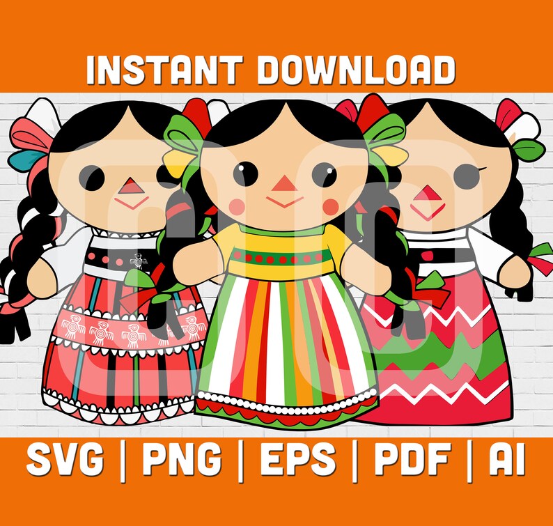 10 Mexican Doll SVG, mexican maria doll, rag doll svg, mexican doll ...