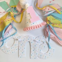 Custom Pastel Rainbow Birthday Banner, Personalised Pink Party Decor ...