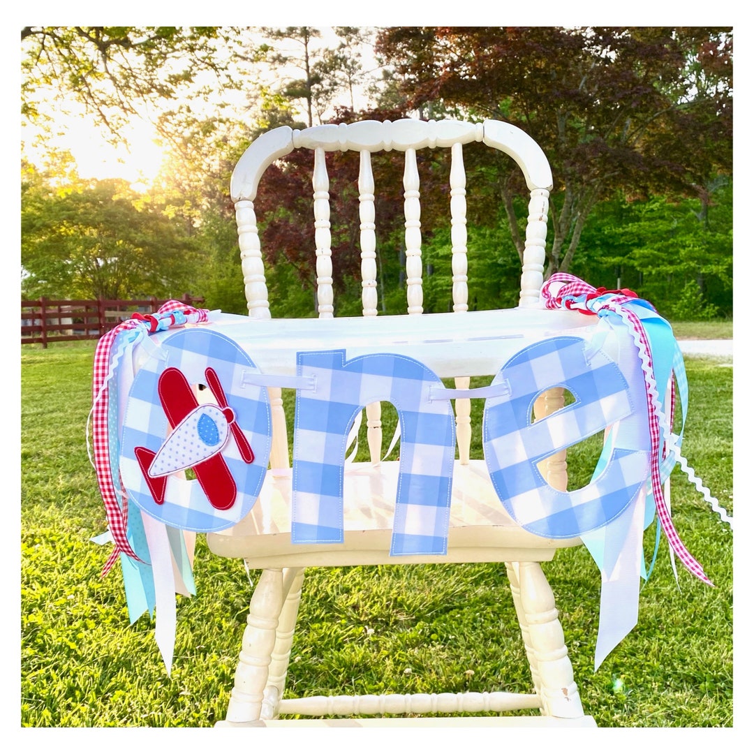 Airplane Party High Chair, 1st Airplane One Banner, Airplane Cake ...