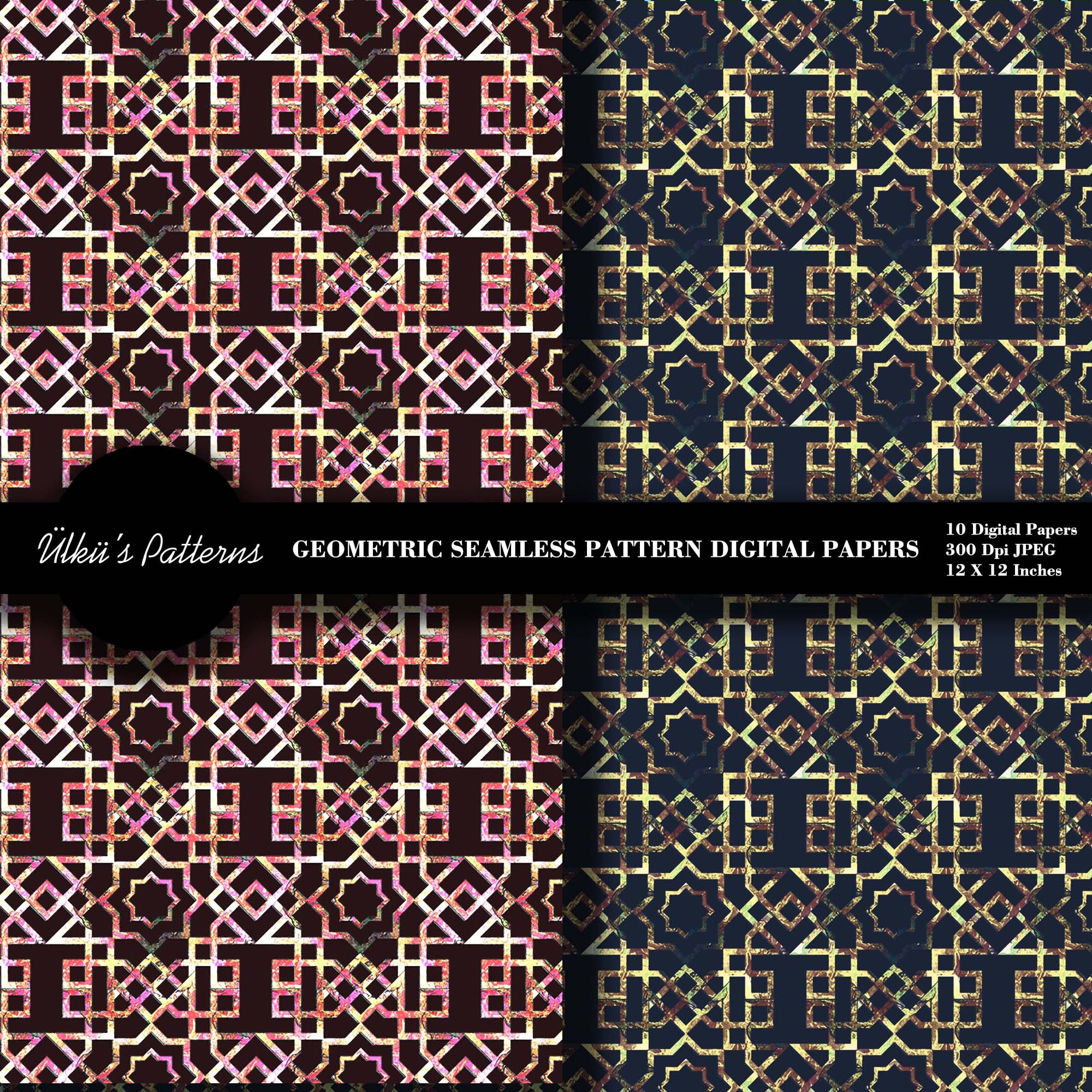 Geometric Pattern Digital Papers, Geometric Background, Geometric ...