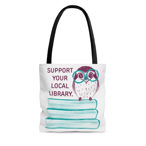 Library Canvas Tote Bag Reusable Grocery Bag for Book Lover - Etsy