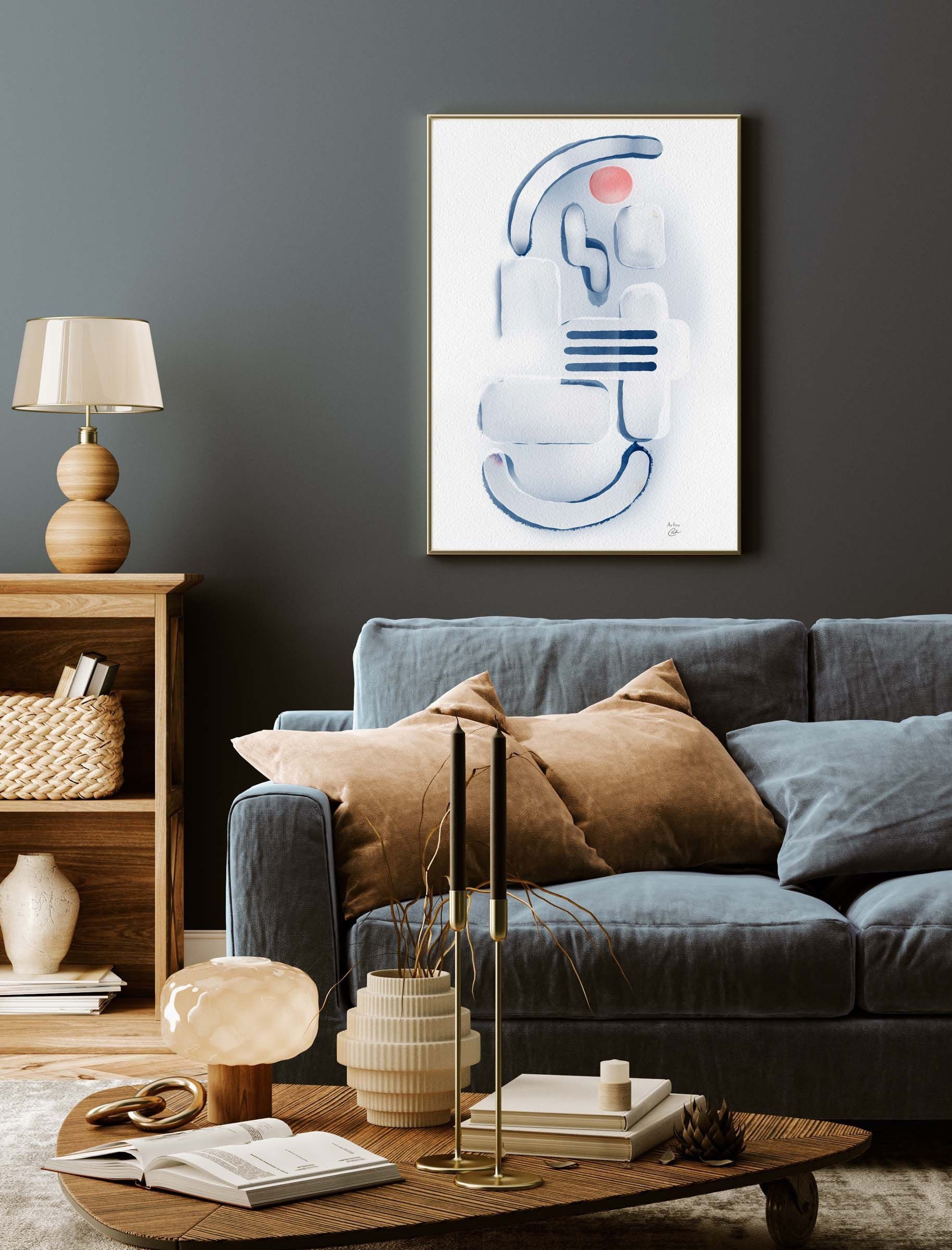 Droid Abstract Watercolour Wall Art - Etsy