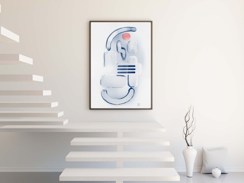 Droid Abstract Watercolour Wall Art - Etsy