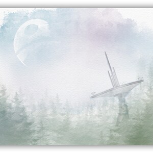 Endor Landscape | Star Wars Inspired | Watercolour Print |digital ...