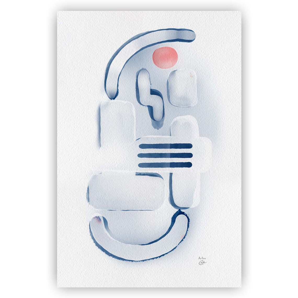 Droid Abstract Watercolour Wall Art - Etsy