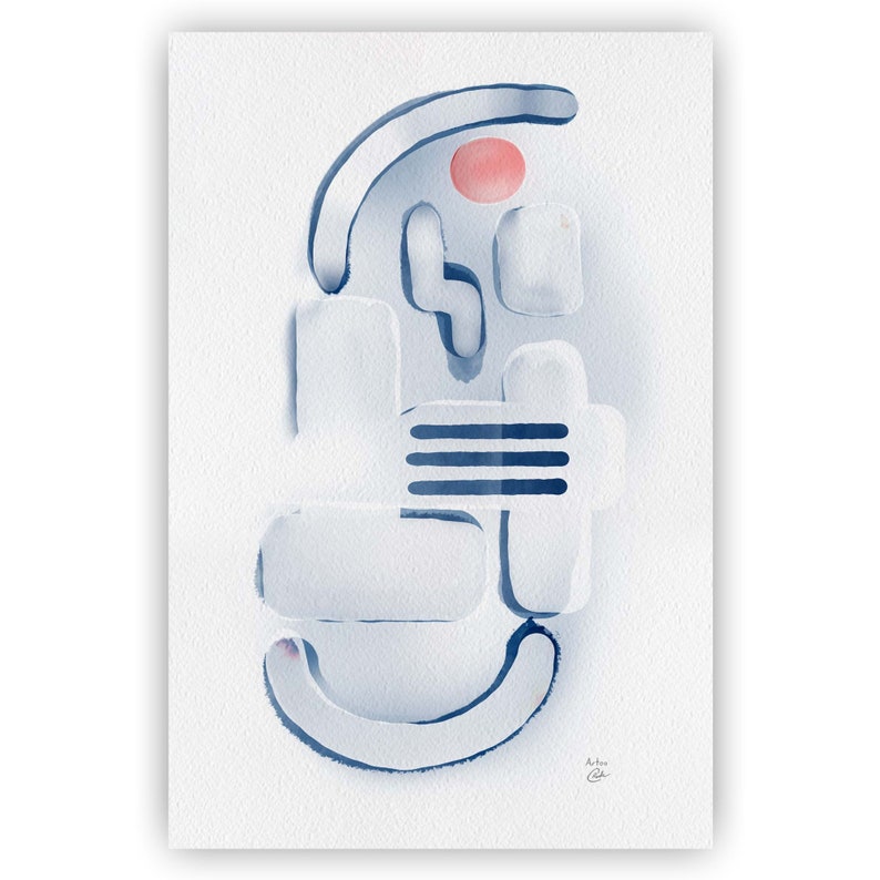 Droid Abstract | Watercolour Wall Art - Etsy