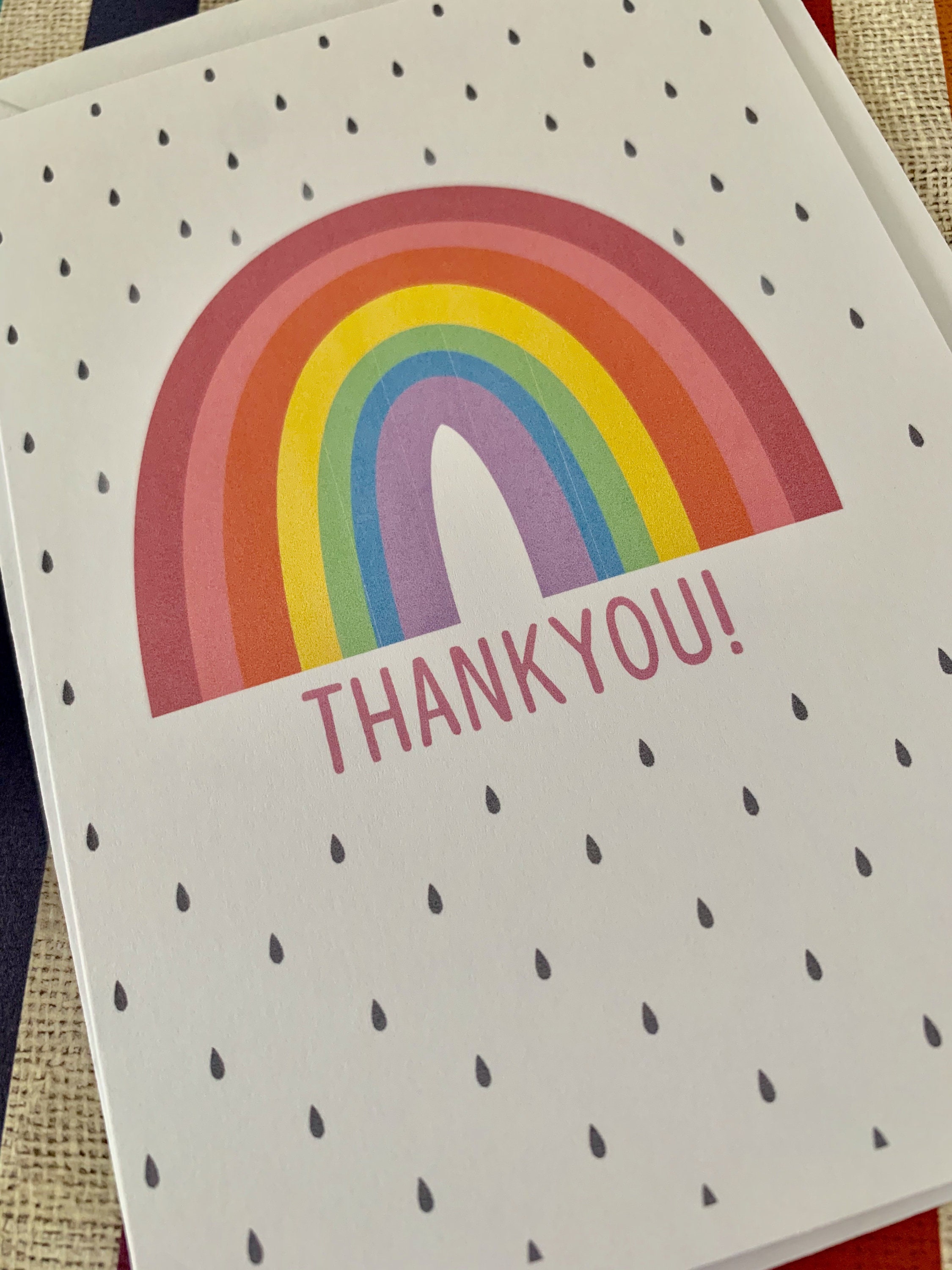 Thankyou Card | Rainbow Thankyou | Thanks - Etsy