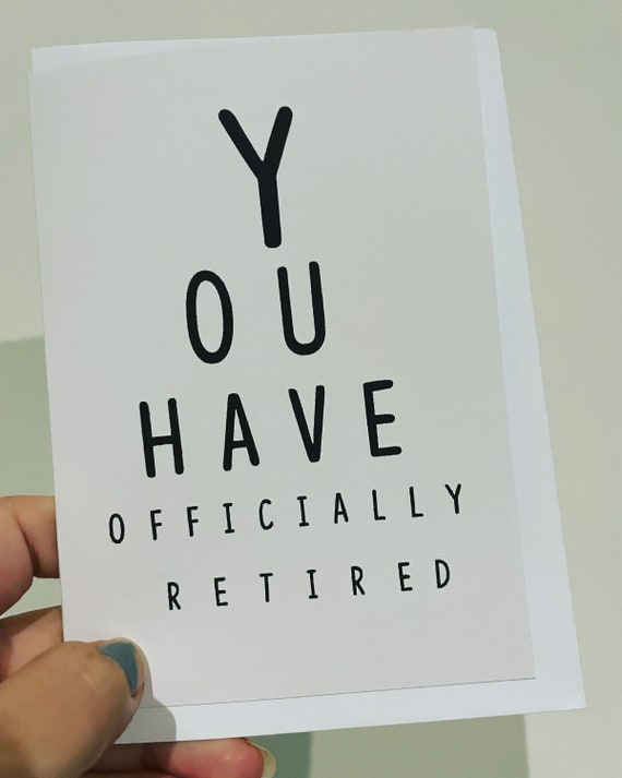 Tarjeta jubilada / Tiene una tarjeta oficialmente jubilada / - Etsy España