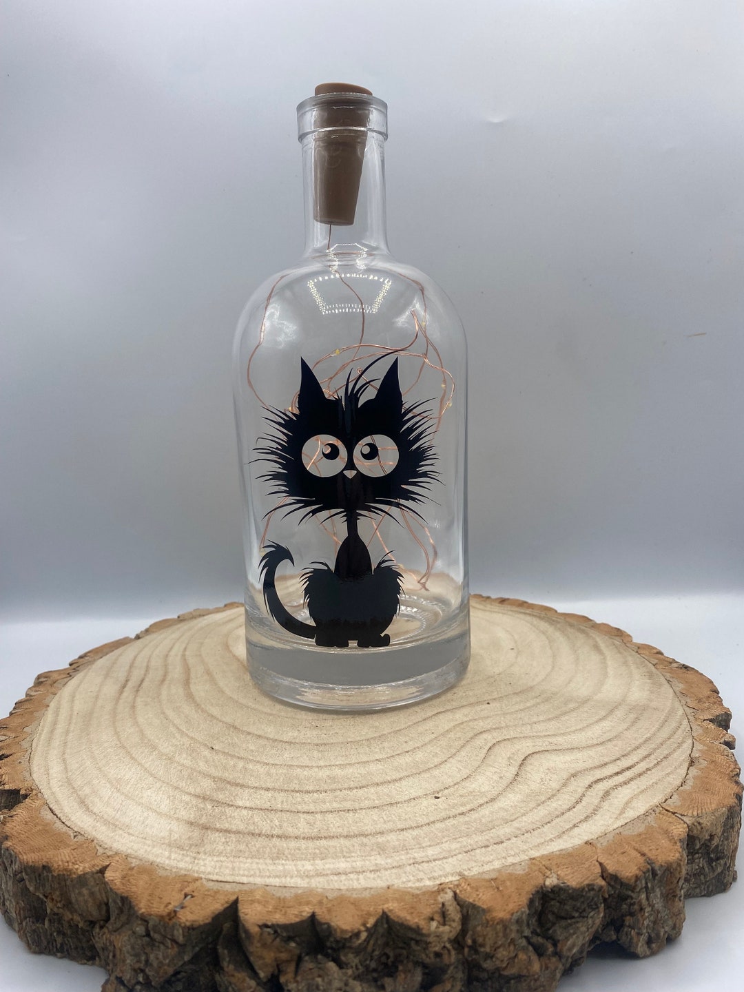 Cat Light Bottle Light Bottle Cat Gifts Cartoon Cat Fairy Lights - Etsy