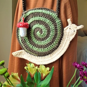 Snail Bag Crochet PATTERN, English + Spanish, Beginner PDF Instant ...