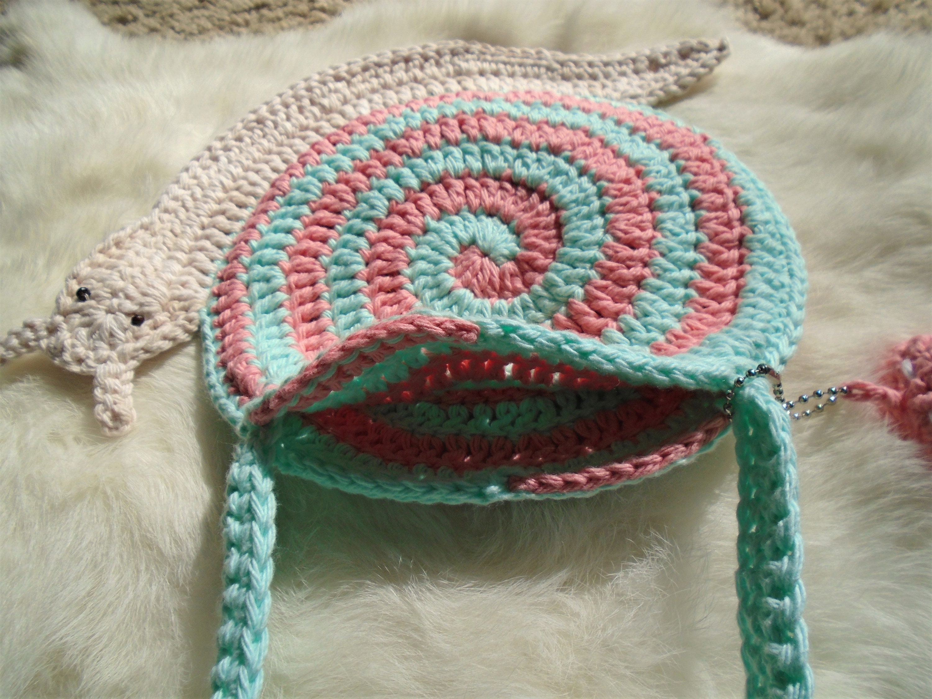 Snail Bag Crochet PATTERN, English + Spanish, Beginner PDF Instant ...