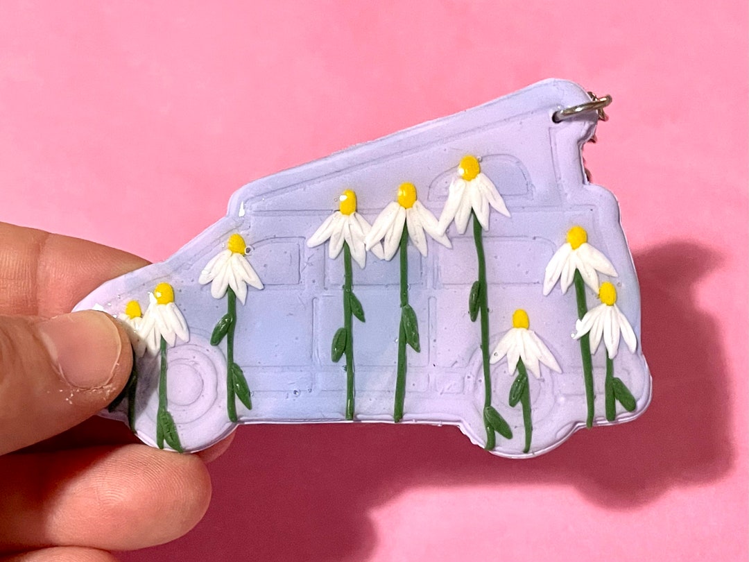 Purple Daisy Pop-top Campervan Keychain Keyring Van Life - Etsy