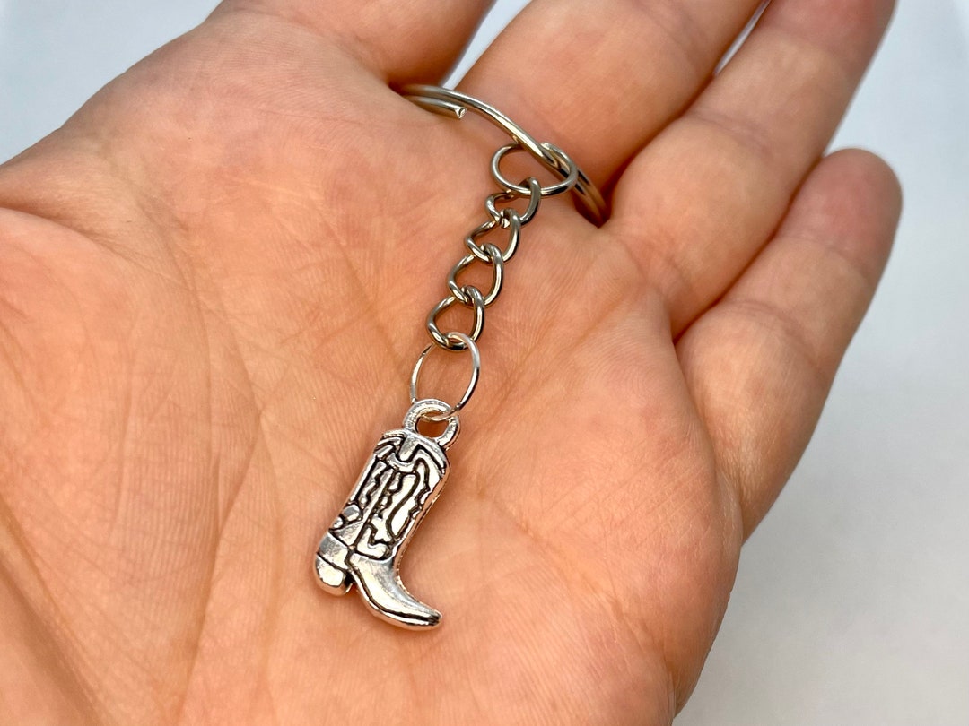 Cowboy Boot Keychain Keyring Unique Gift Cheap Budget for Her Him Low ...