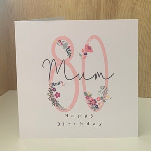 80th Birthday Card for Mum - Etsy UK