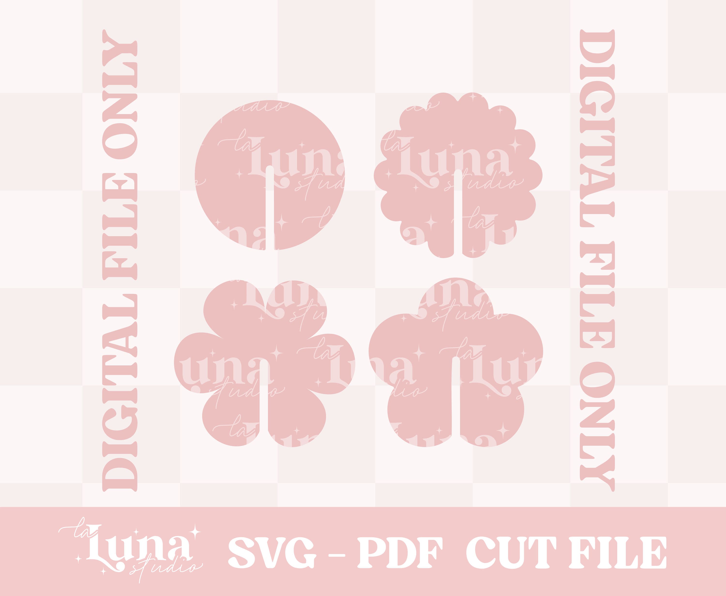 Drink Tag SVG Set, Scallop Tag, Laser Cut File SVG for Glowforge ...