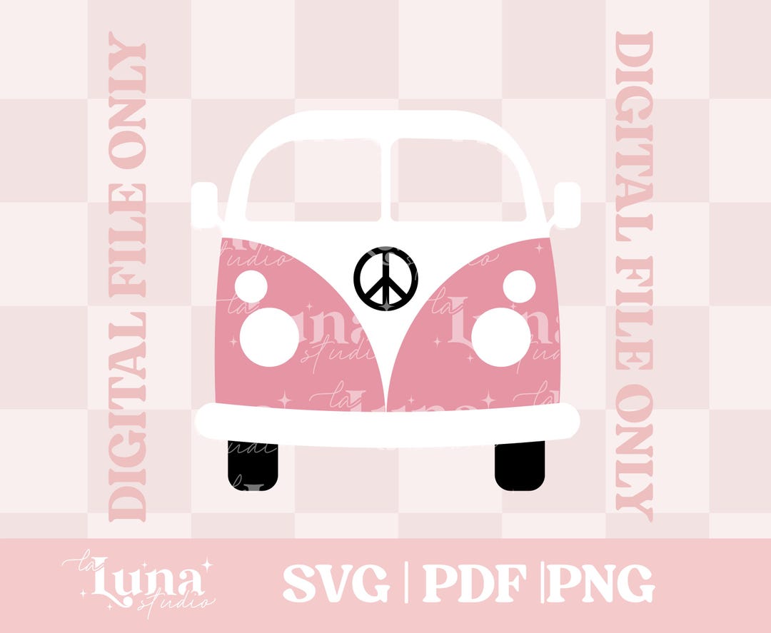 Retro Van Svg Pdf & PNG, Groovy Van Svg, Camper Van Svg, Hippie Van Svg ...