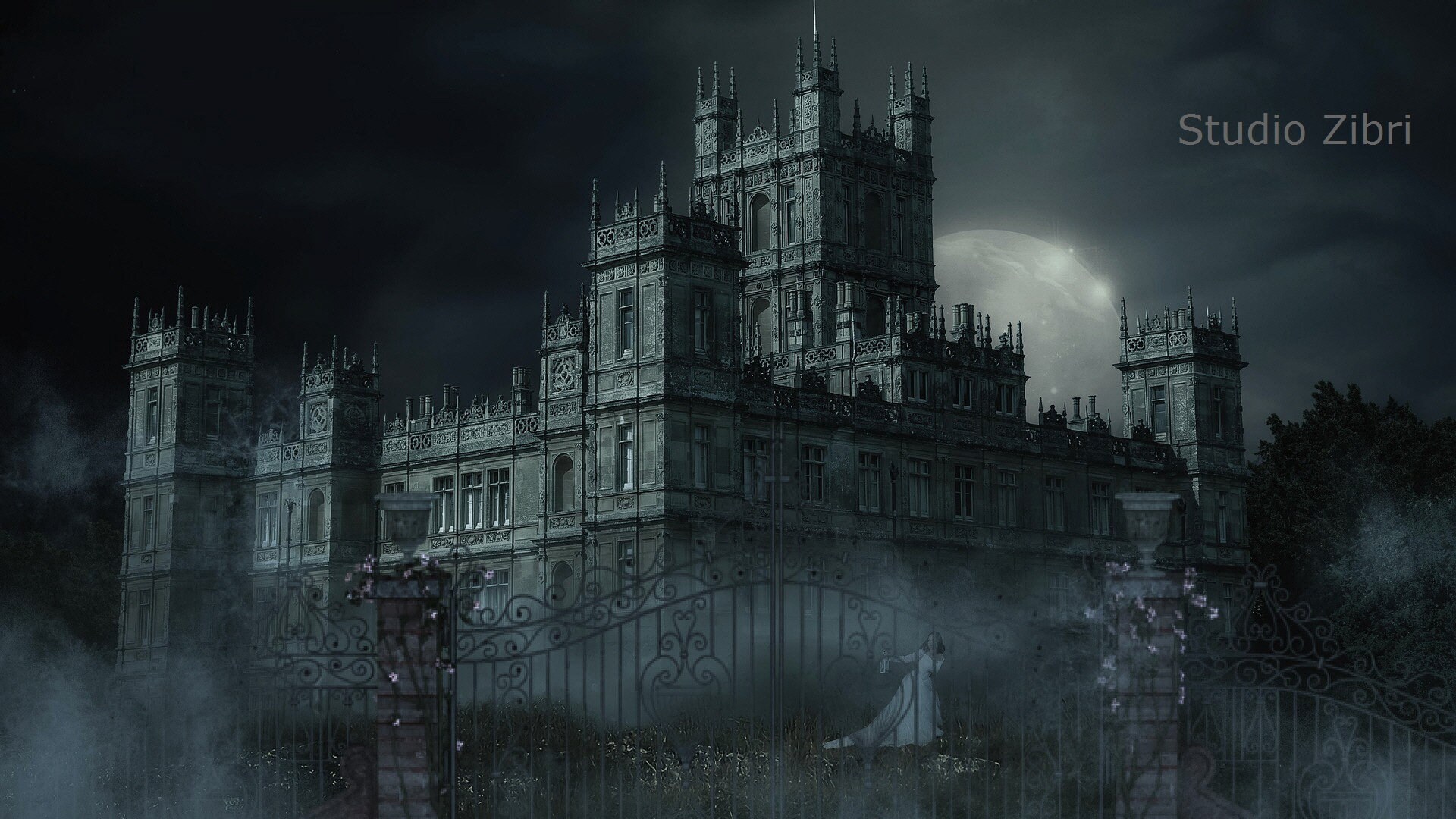 Creepy House Zoom Background Pack for Halloween Night, Instant Download ...