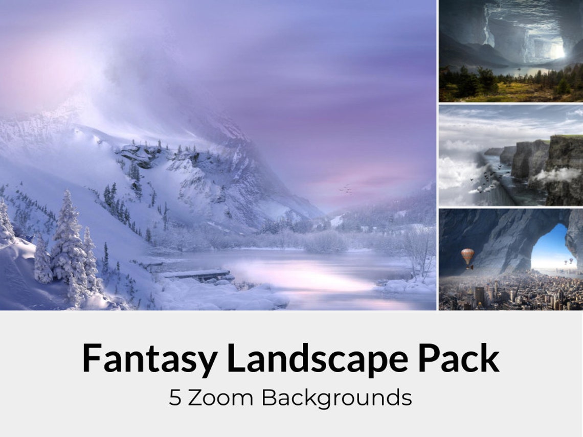 Fantasy Landscape Zoom Background Pack, Instant Download, Virtual ...