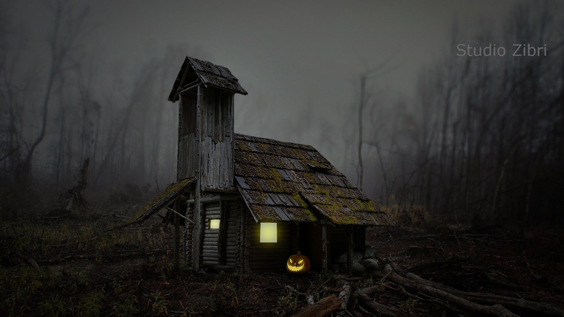 Creepy House Zoom Background Pack for Halloween Night, Instant Download ...